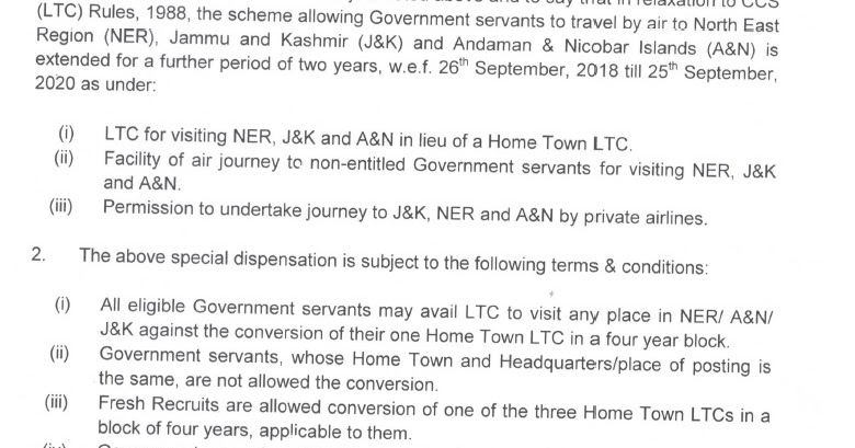 Confederation Of Central Government Employees & Workers: CCS (LTC ...