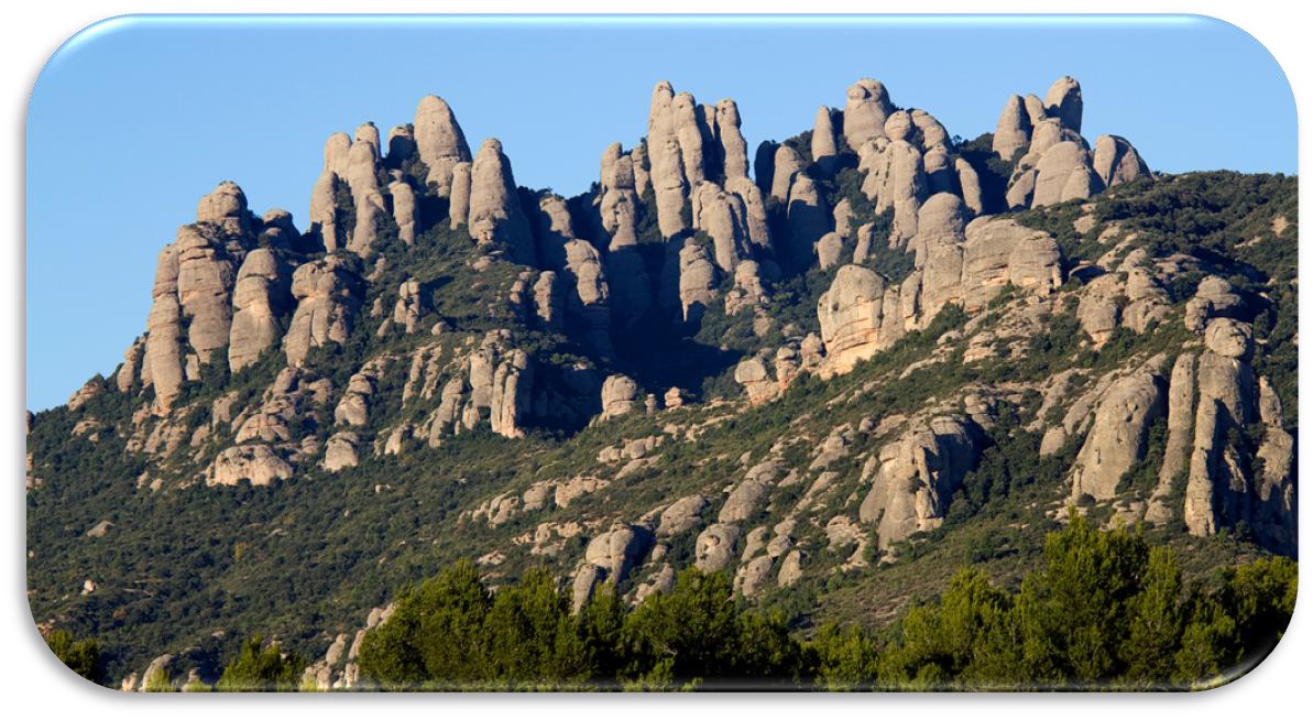 MEDIO NATURAL UN ESPACIO COMPARTIDO: La montaña aserrada de Montserrat.