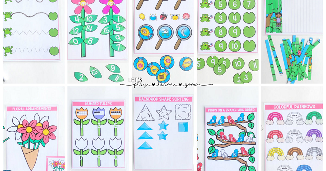 Spring Themed Busy Binder Activities | Lets Play.Learn.Grow
