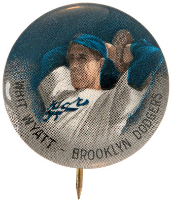 Dodgers Blue Heaven: A Whit Wyatt Vintage Pin -- The Dodger Headhunter