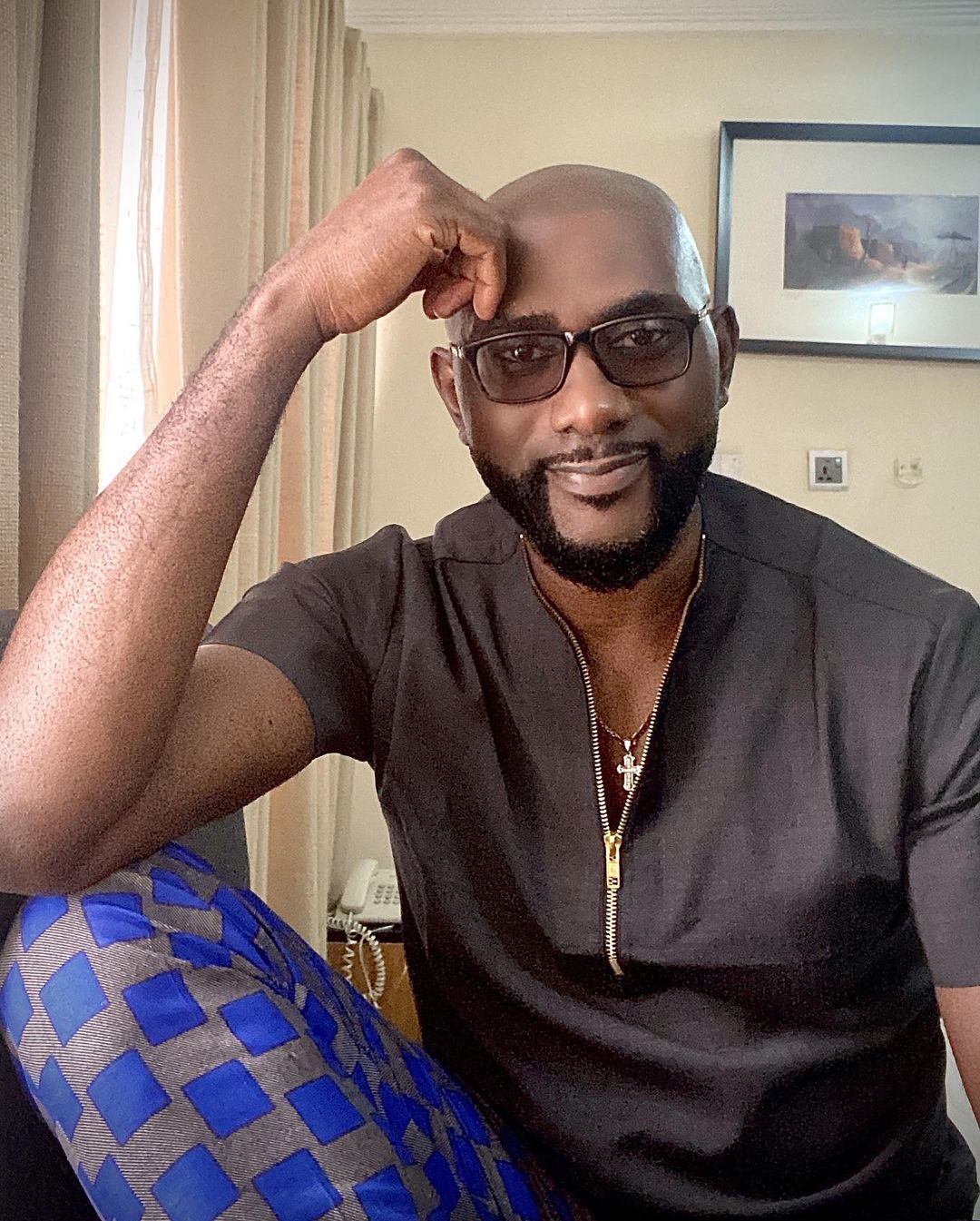 Photos of Anthony Monjaro and his bald hairstyle
