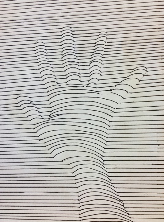 Sacred Heart art room: Hand Contour with Lines