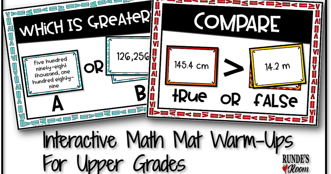 Interactive Math Mat Warm-Ups for Upper Grades | RUNDE'S ROOM
