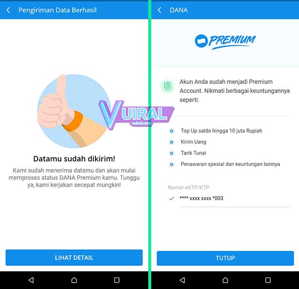 Cara Membuat Akun DANA Dan Upgrade Akun DANA Ke Premium - Vuiral