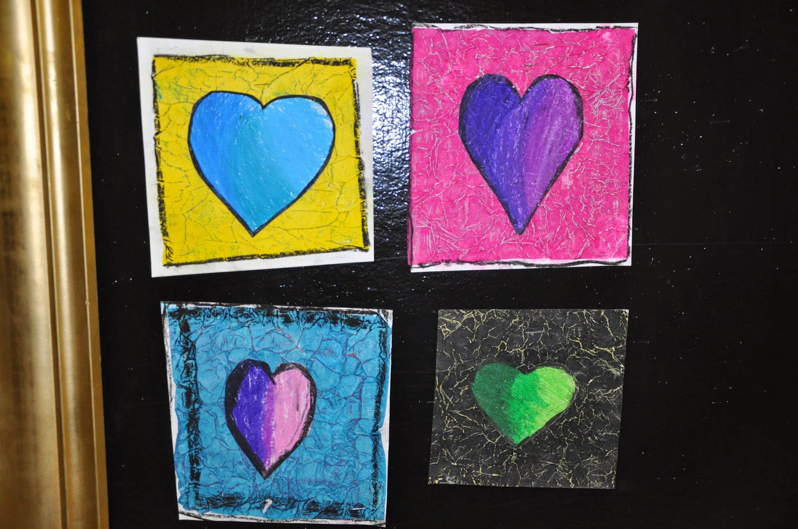 Creation Station: Jim Dine inspired Value Texture Hearts