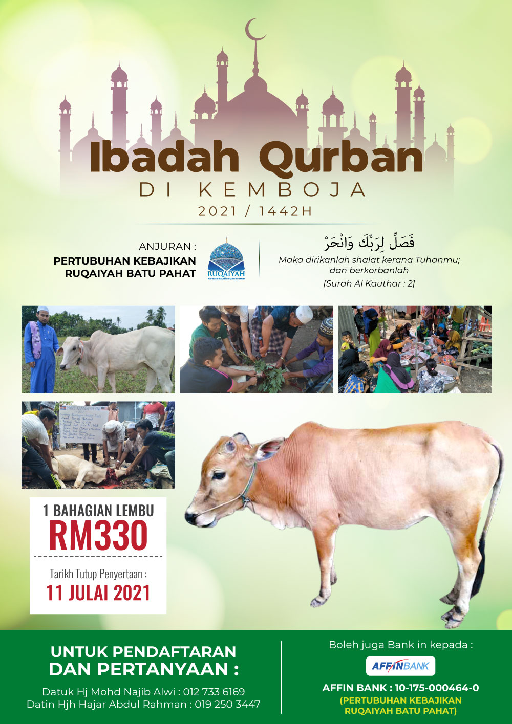 Design Poster | Tempahan Slot Ibadah Qurban Di Kemboja | Design For ...