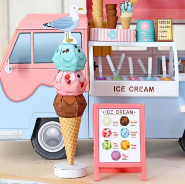Ice Cream Van Papercraft | Paperized Crafts