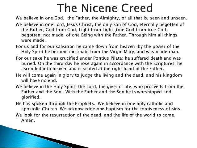 English versions of the Nicene Creed