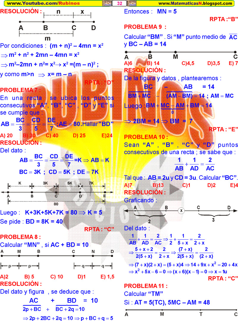 SEGMENTOS PROBLEMAS RESUELTOS DE GEOMETRIA BÁSICA pdf