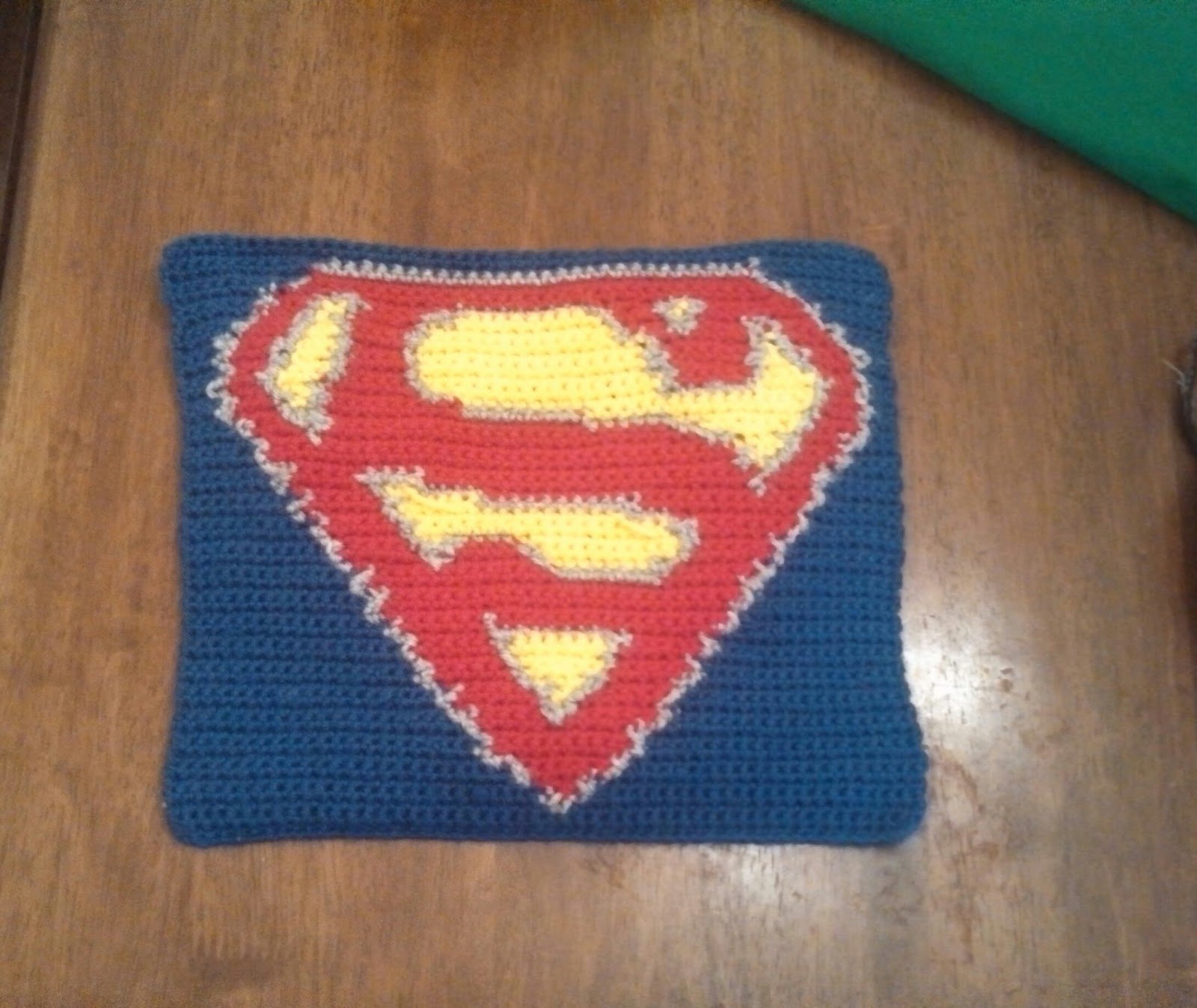 Butterfly's Creations: Superhero Afghan: Superman (Block 2)
