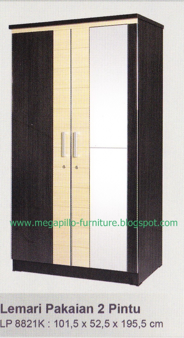 Megapillo Furniture & Spring Bed Online Shop: Lemari Pakaian 2 Pintu - Sucitra - LP 8821 K