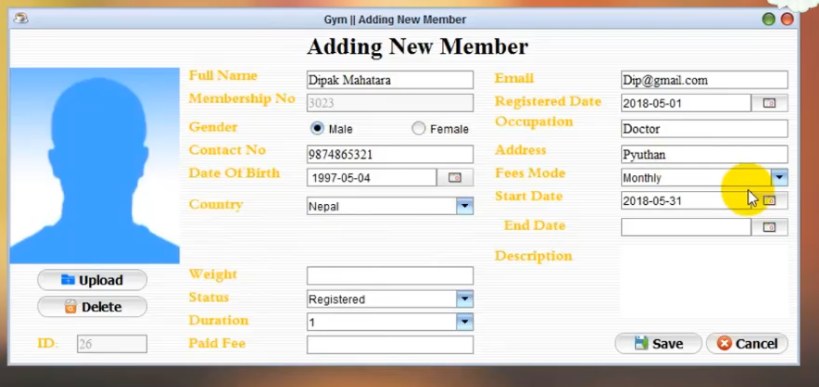 Java Project On Gym Management System (With Source Code)