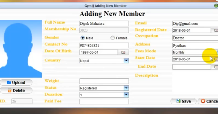 Java Project On Gym Management System With Source Code