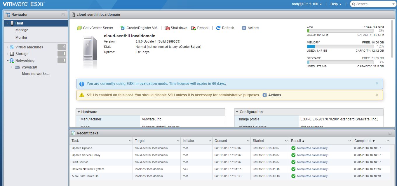 Remote Infrastructure Management: VMware vSphere ESXi 6.5 Installation ...