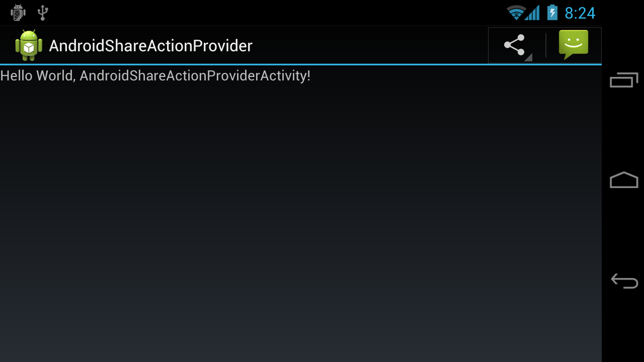 Android-er: Implement ShareActionProvider for Android 4
