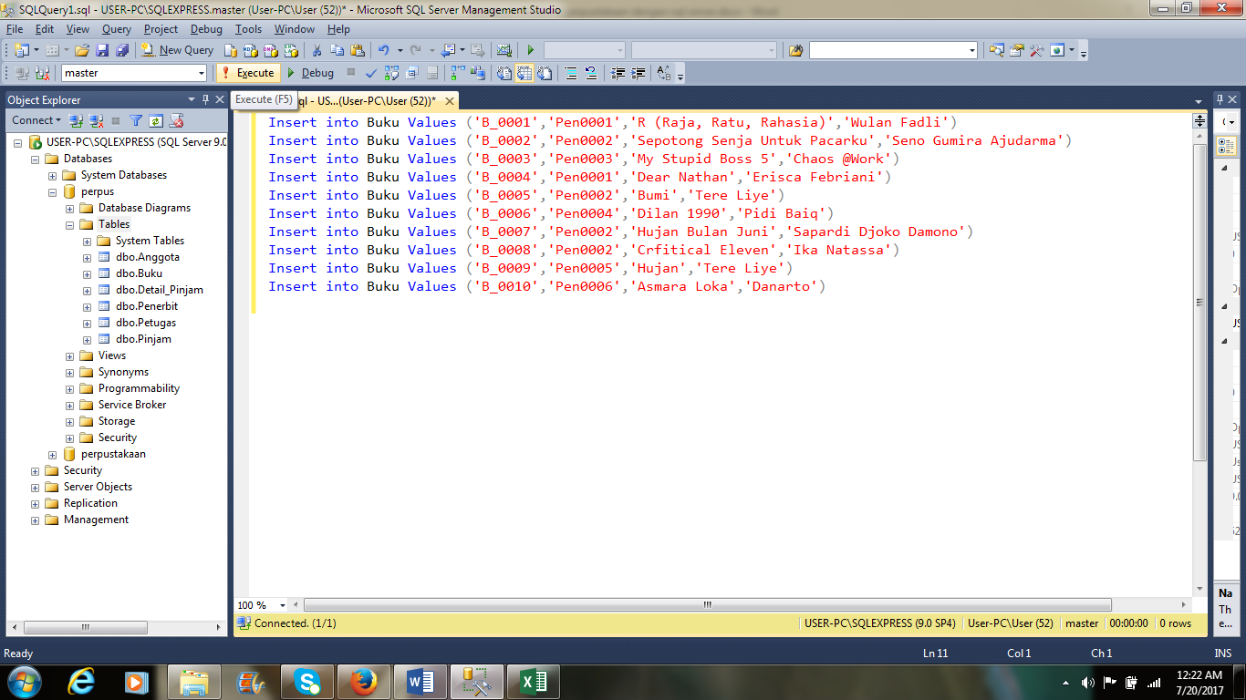 Deddy Laumakut Blog: Membuat database dengan SQL Server