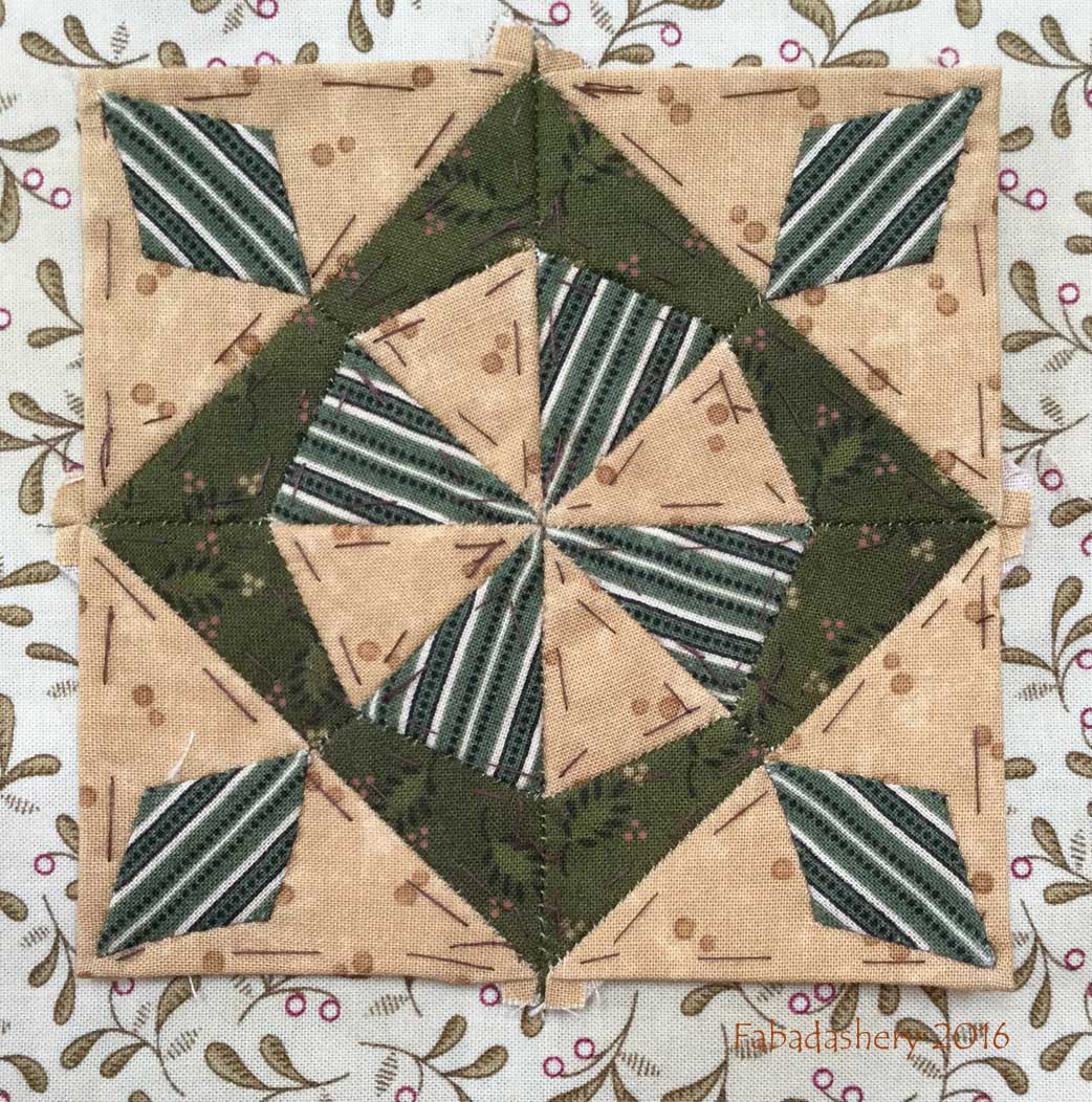 Fabadashery: Dear Jane Quilt - Block F1 Big Top