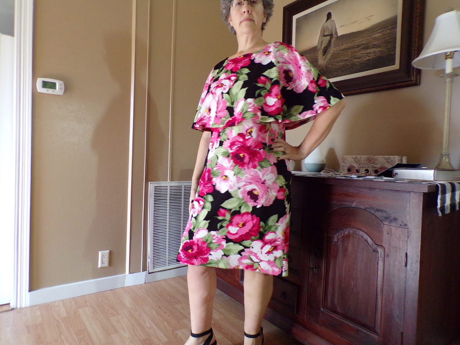 Sew Plus: Butterick 6479 Floral Print Liverpool Knit Dress