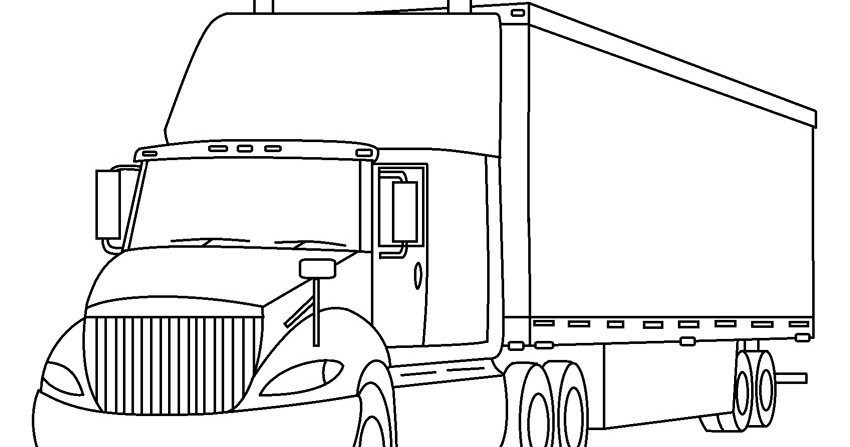 Semi Truck Coloring Pages ~ Coloring Pages