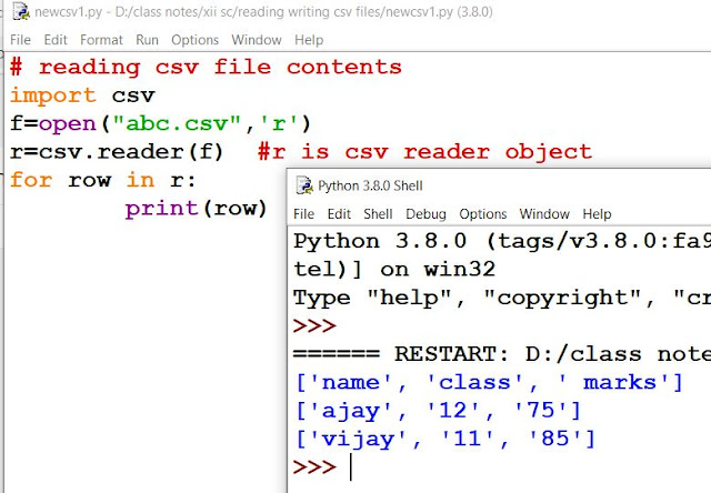 COMPUTER SCIENCE PYTHON AND C++: Pyhton Accessing CSV File ,Reading and ...