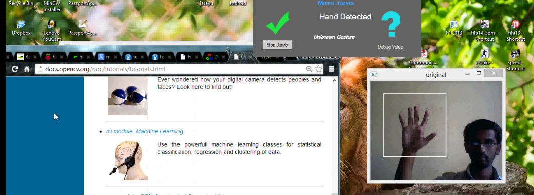 Jarvis-hand gesture controlled computer