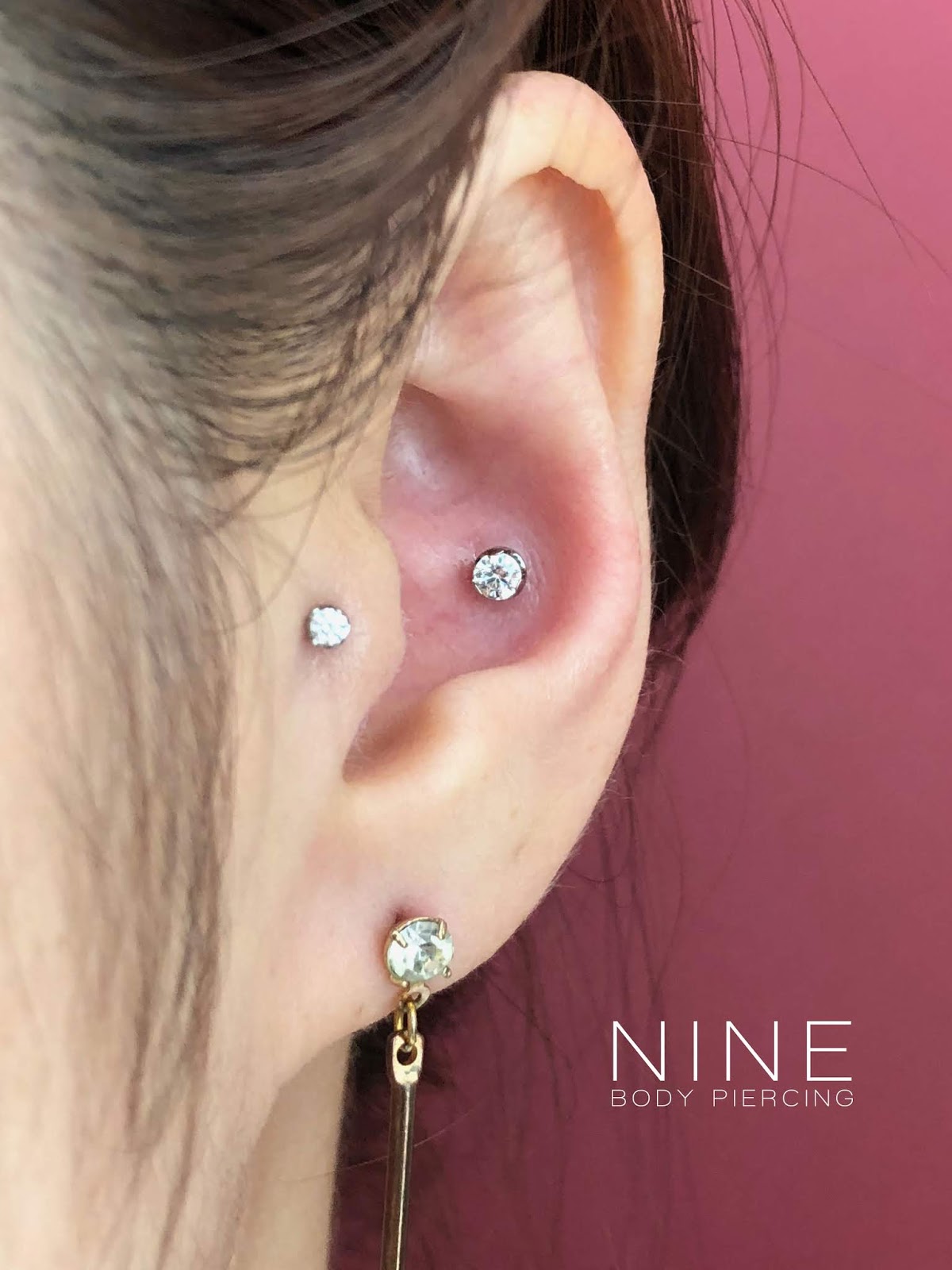 NINE BODY PIERCING BLOG: Conch with Anaotmetal Prong set 3mm Cubic ...