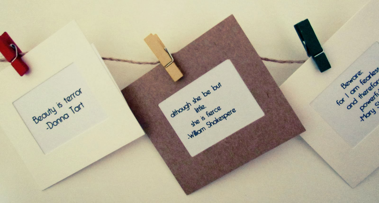 Book&aCuppa: DIY quotes display