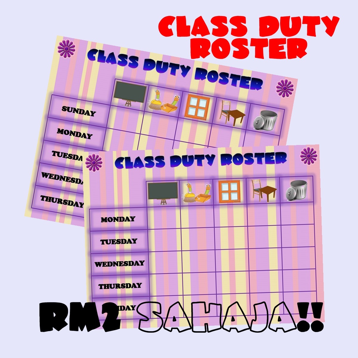 BahanSekolah: Jadual Bertugas Harian / Duty Class Roster