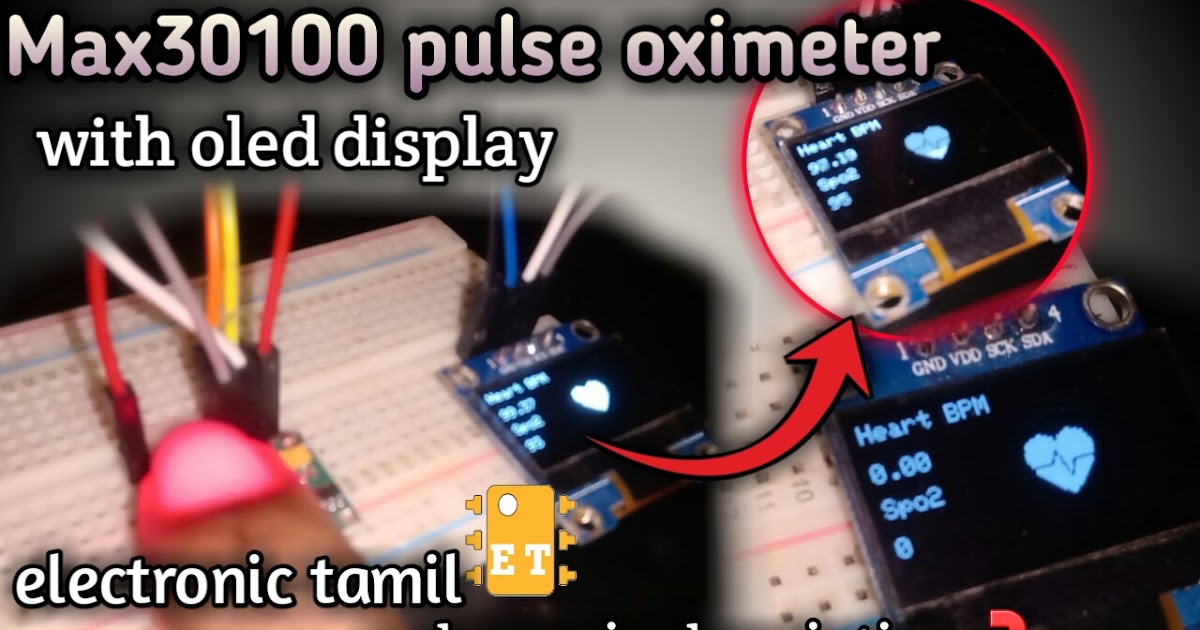 pulse oximeter(Max30100) - ElectronicTamil