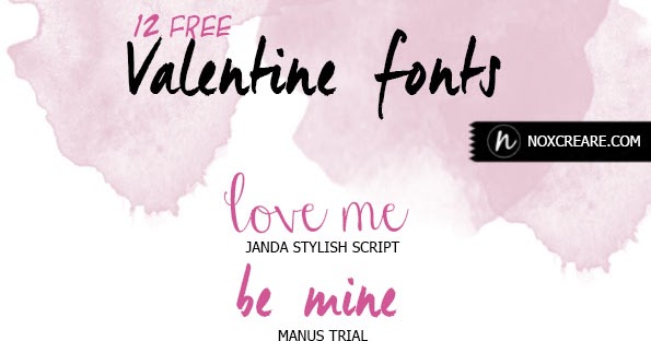 NoxCreare: 12 FREE VALENTINE FONTS