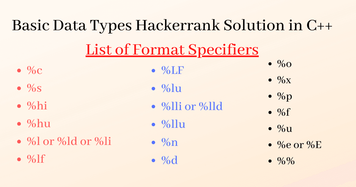 Basic Data Types Hackerrank Solution In C Free 2 Solutions