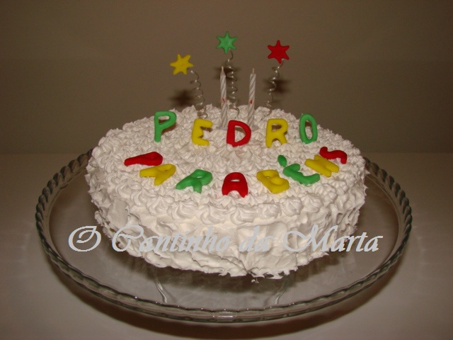 O Cantinho da Marta: Bolo de Aniversário do Pedro