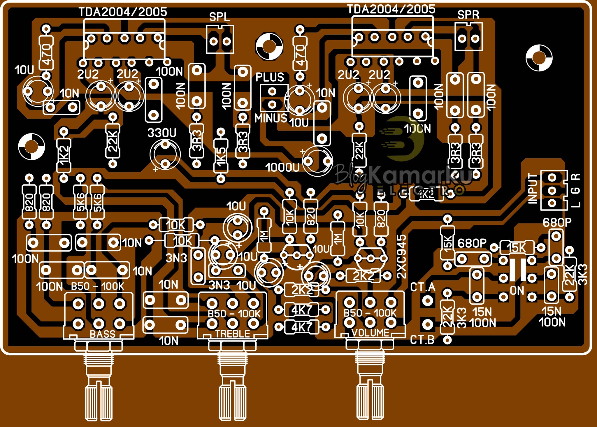 Membuat PCB speaker aktif Power TDA 2004/05 STEREO – BLOGKAMARKU