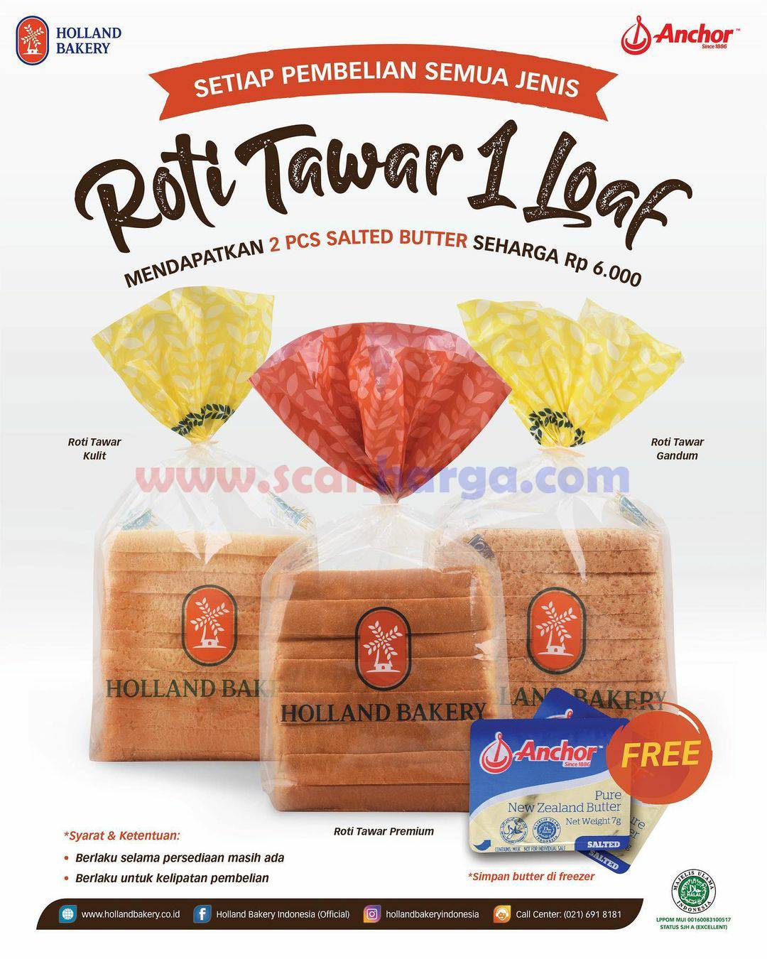 HOLLAND BAKERY Promo 2 Salted Butter ANCHOR Harga hanya Rp 6.000 ...