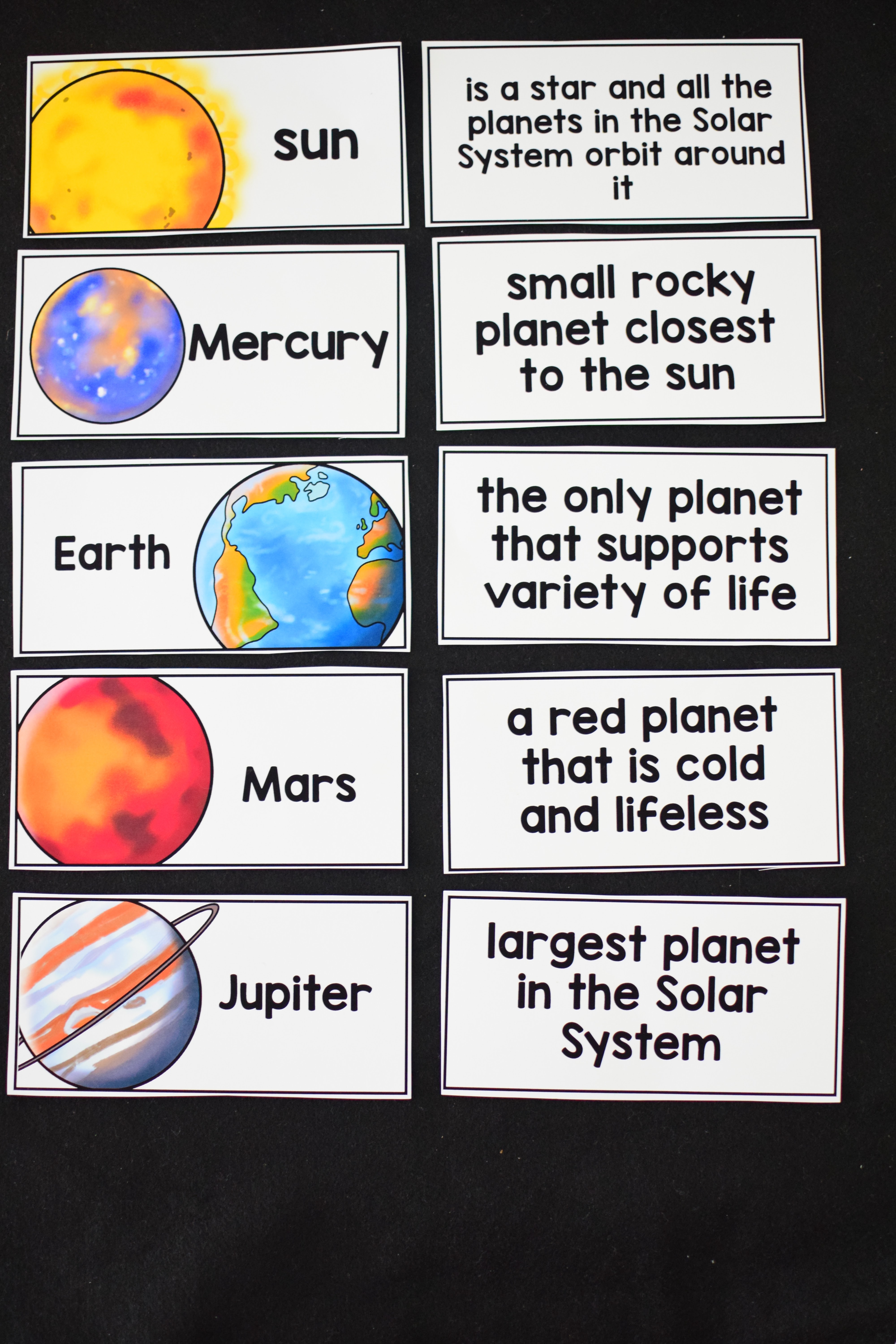 Materials Solar System Words