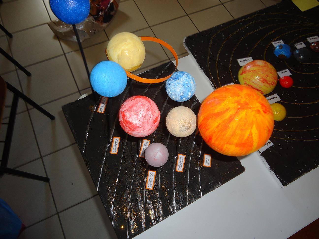 Maquete Do Sistema Solar De Papelão - LIBRAIN