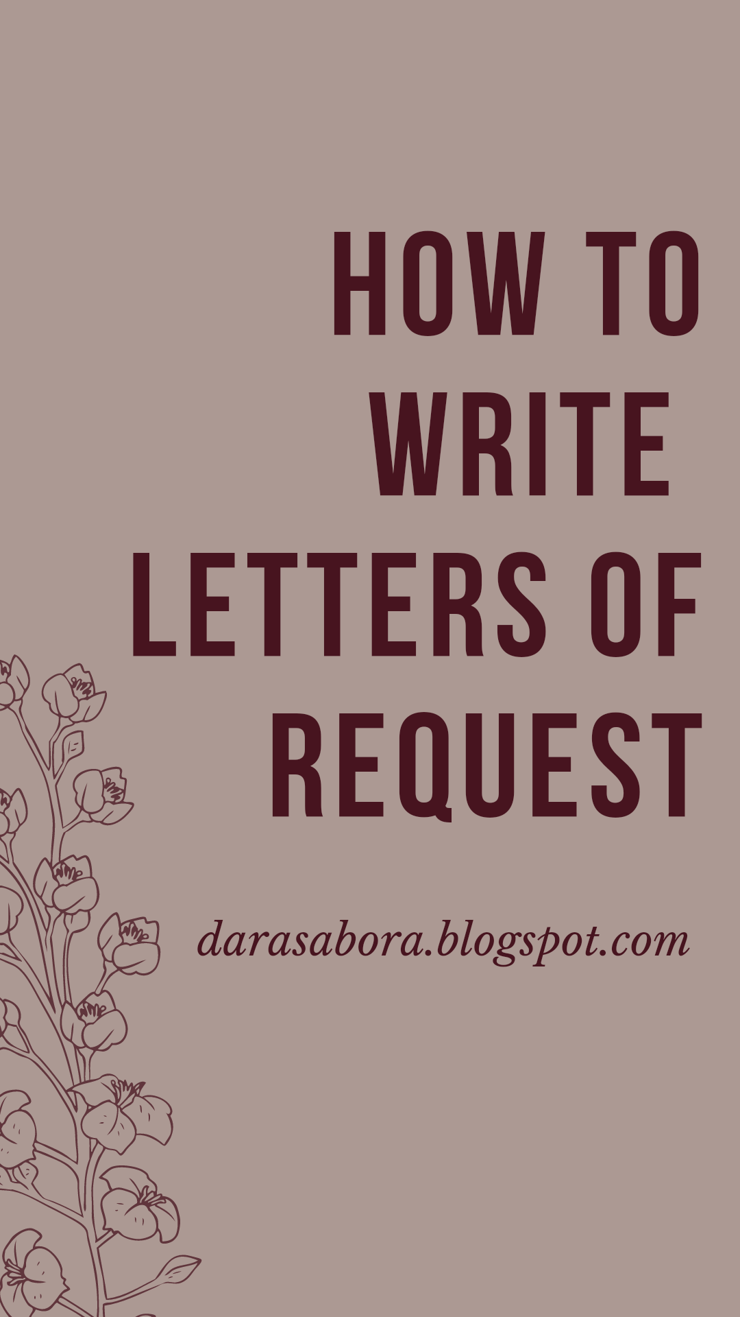 HOW TO WRITE A LETTER OF REQUEST