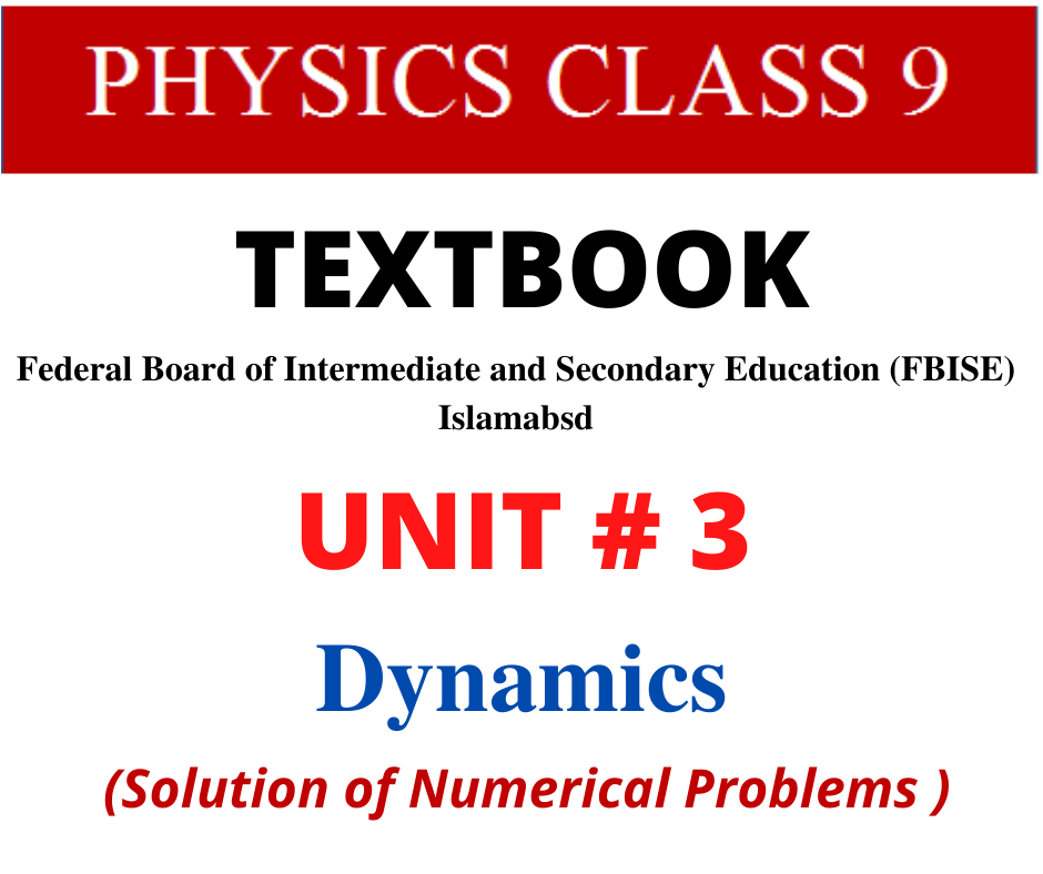 9th Class Physics Chapter 3 (Numerical Problems with Solutions)
