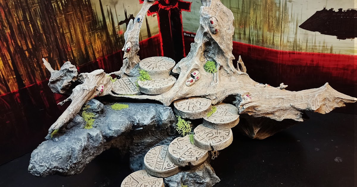 The Dark Oak: Eldar Webway gate - Scratchbuild terrain Part II