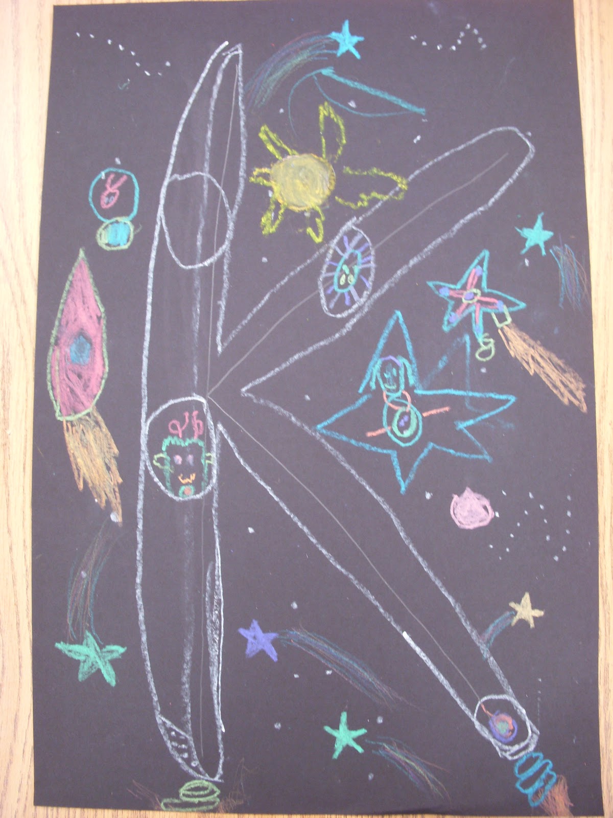ARTASTIC! Miss Oetken's Artists: Alien Space Ship Letters...3..2..1 ...