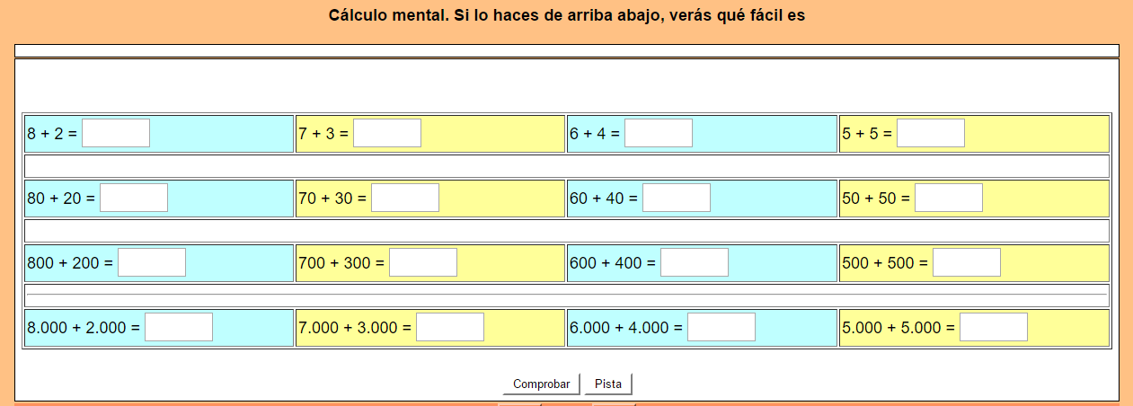 Mi cole Luis Cernuda, Campanillas.: T.1- 3º "Cálculo mental. Estimar sumas"