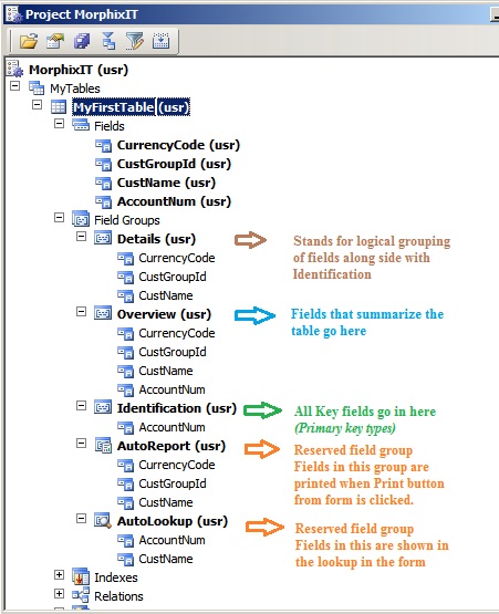 Dynamics 365 Learn In Doing Ajit Kumars Primary Elements Of Microsoft Dynamics Ax Table