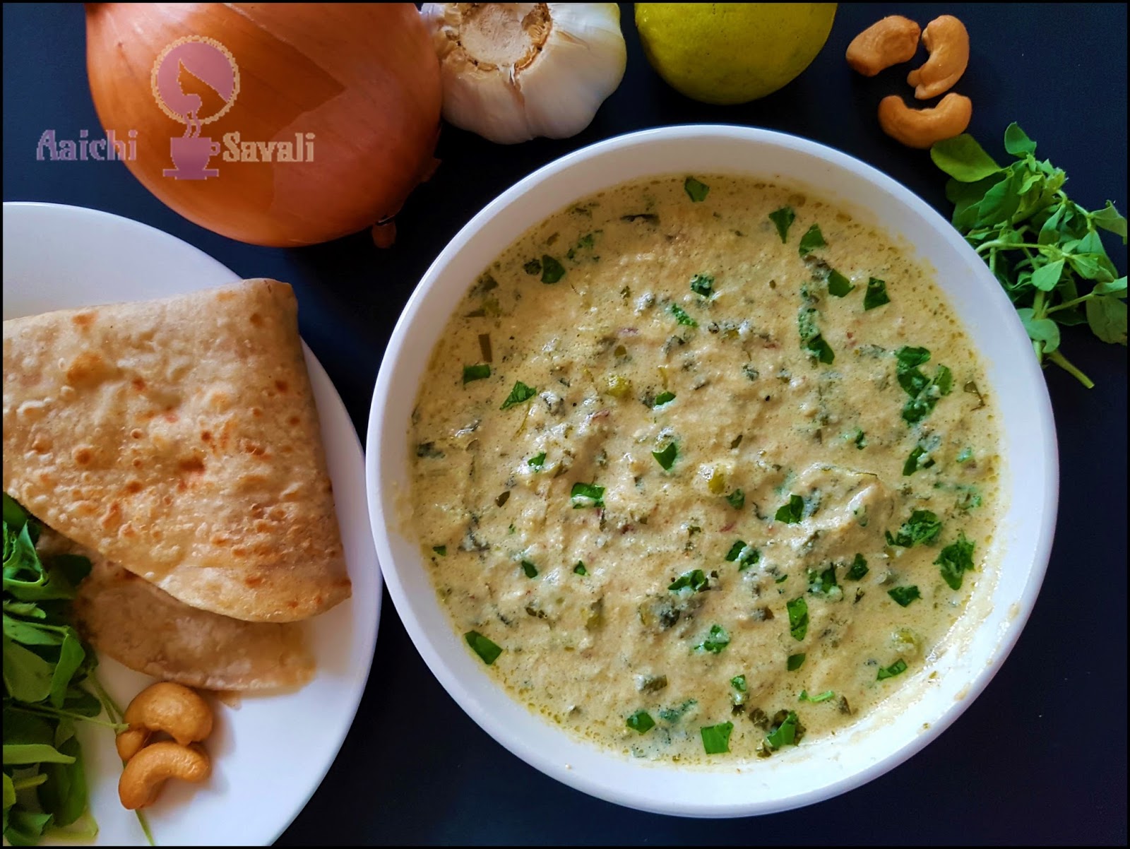 Instant Pot Punjabi Methi Matar Malai | Fenugreek leaves & green peas ...