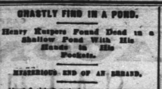 Strange Company: The Body in the Pond, and the Holes in the Ground: The ...