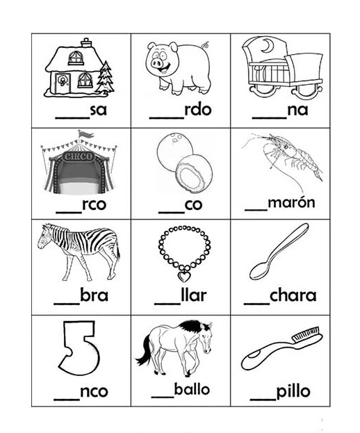 OBJETOS CON CA, CE,CI,CO Y CU