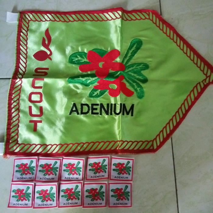Bendera Regu Pramuka-Adenium - Alat Pramuka Online
