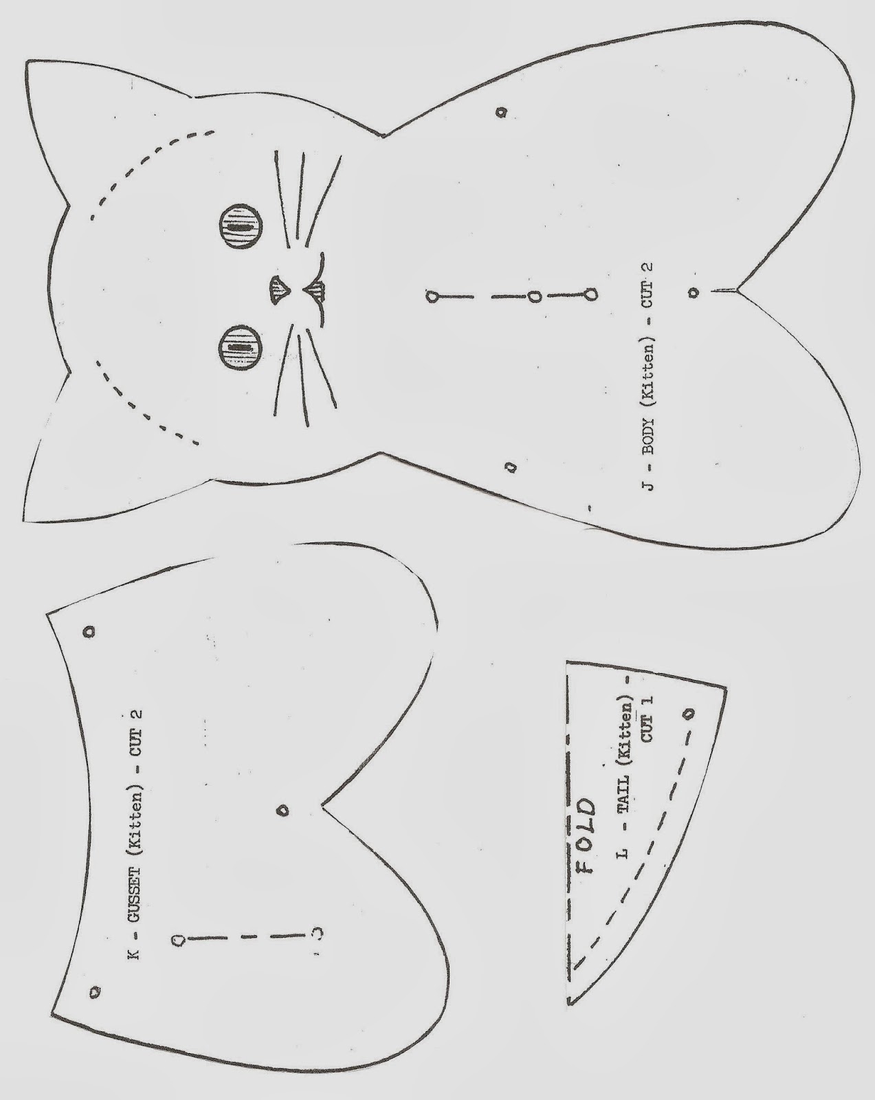 Sentimental Baby: Kitten Softie Toy Pattern