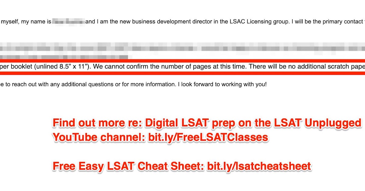 Digital LSAT scratch paper: LSAC