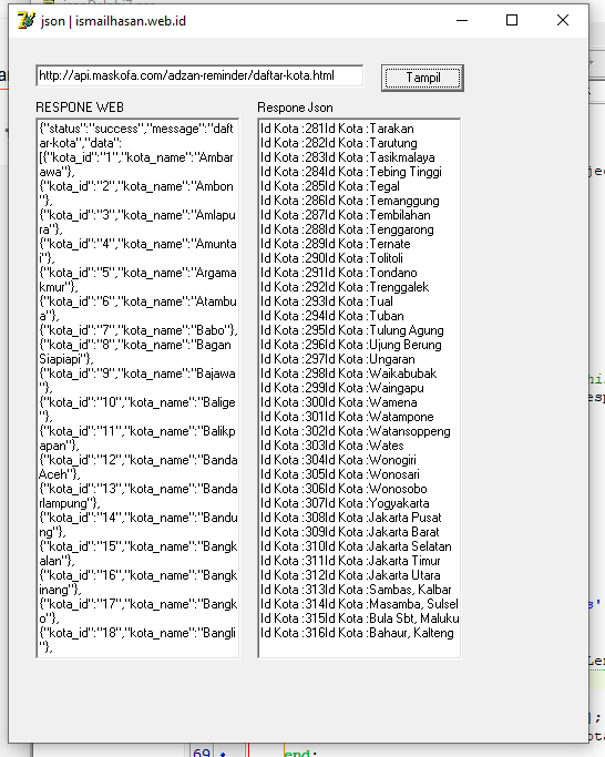 cara membaca json dengan Delphi 7 - Ismail Hasan