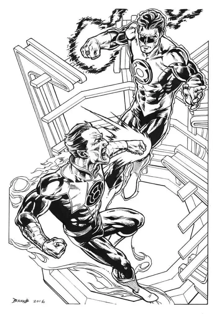 The Green Lantern Coloring Pages - Yuk Sebar